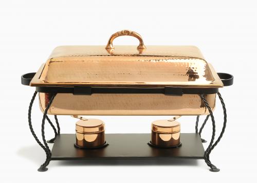 Copper Hammered Chafers - Hall's Rental