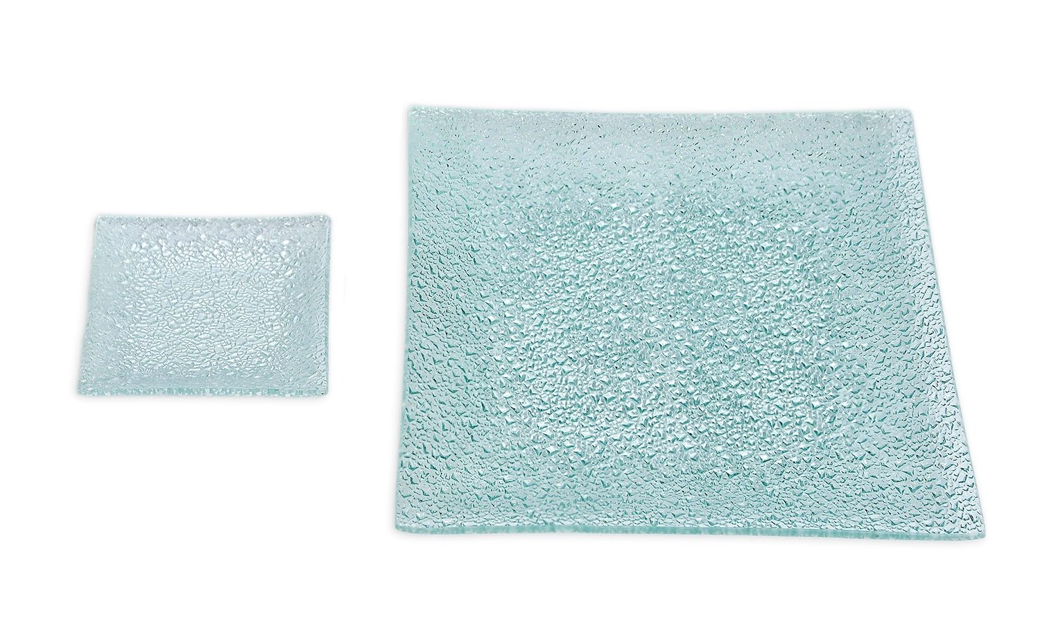 Glass Textured Bubble Plates - Hall's Rental