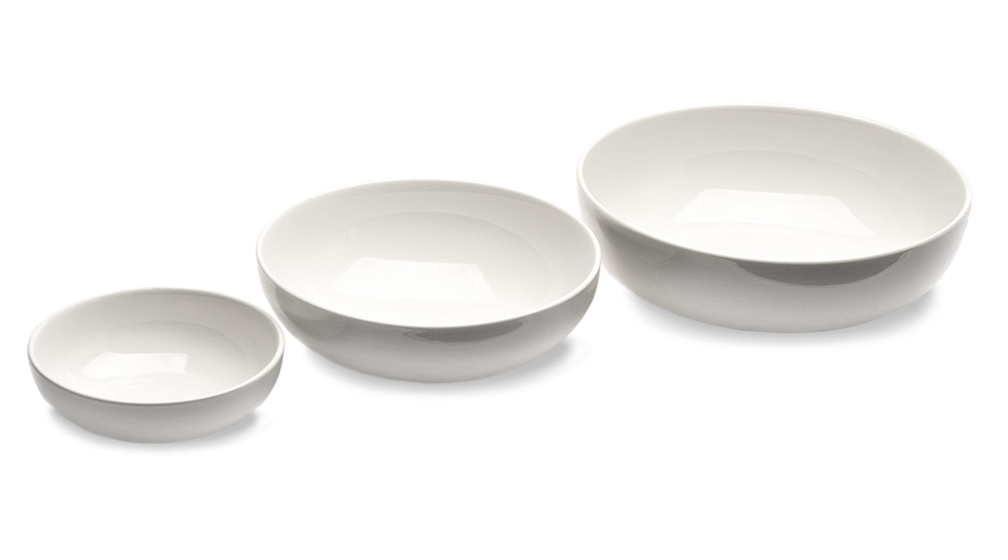 White Shallow Bowls - Hall's Rental
